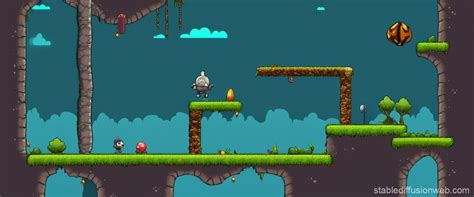 2D Platformer Videogame Design Stable Diffusion Online