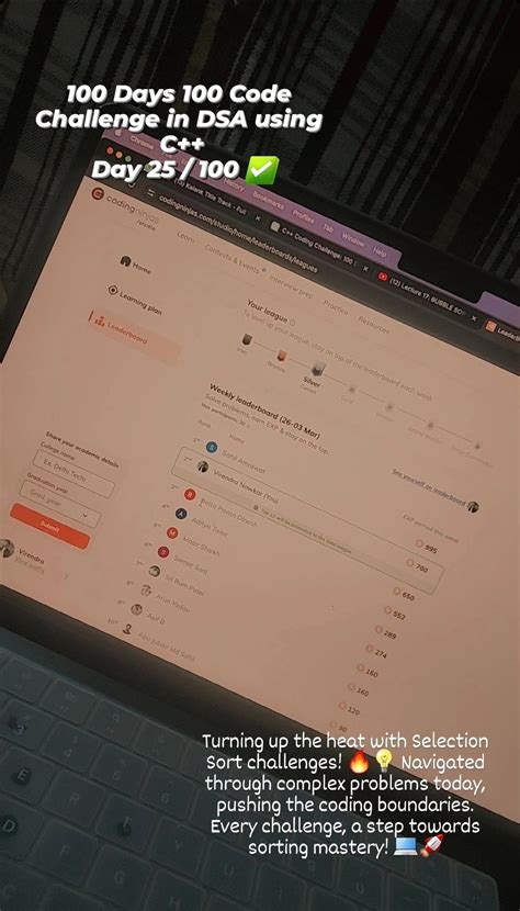 Virendra Nawkar On Linkedin 100daysofcode Selectionsort