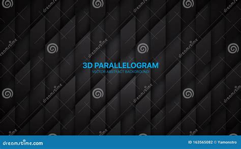 3D Vector Parallelogram Structure Conceptual Sci Fi Abstract Dark
