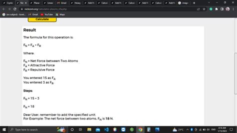 How To Calculate And Solve For Net Force Between Two Atoms Crystal Structures