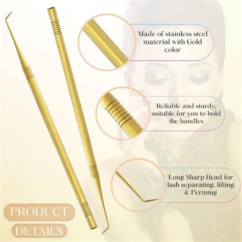 Gold Lash Lift Perm Tool With Separating Comb Cross Edge Corporation