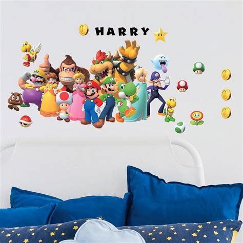 Roommates Super Mario Giant Peel And Stick Wall Decals Alphabet