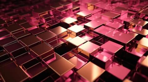 Premium Ai Image A Pink Cubes Background