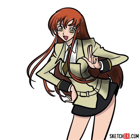 15 Steps Drawing Guide Of Shirley Fenette Code Geass Sketchok Easy Drawing Guides