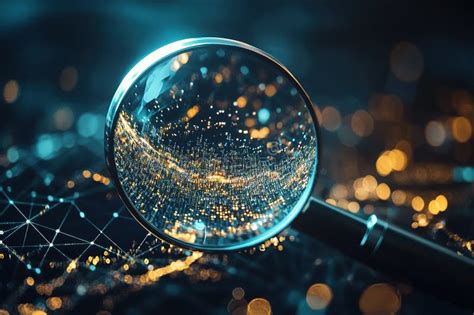 Data Analysis Unveiling Business Insights With Magnifying Glass Over