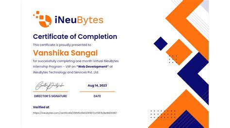 Vanshika Sangal On Linkedin Webdevelopment Internshipcomplete Gratitude