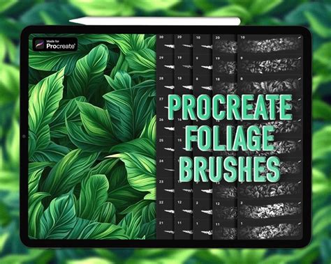 Foliage Procreate Brushes Procreate Plant Brushes Procreate Tree
