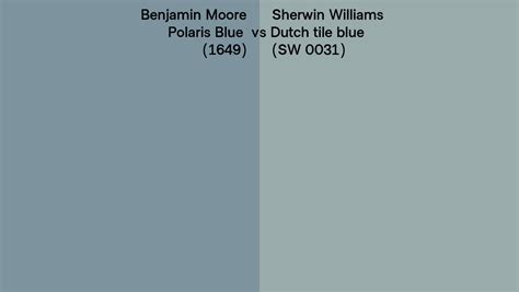 Benjamin Moore Polaris Blue 1649 Vs Sherwin Williams Dutch Tile Blue
