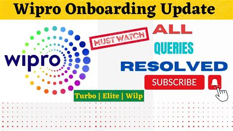 Wipro Onboarding Update Turbo Elite Wilp Phase 1 2 Wipro