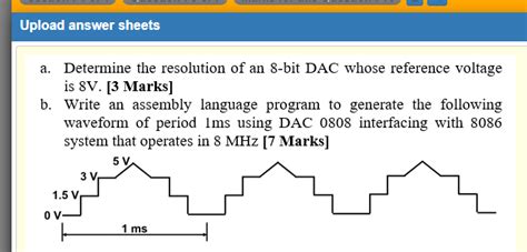 Solved Upload Answer Sheets A Determine The Resolution Of