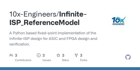 Github X Engineers Infinite Isp Referencemodel A Python Based Fixed Point Implementation Of
