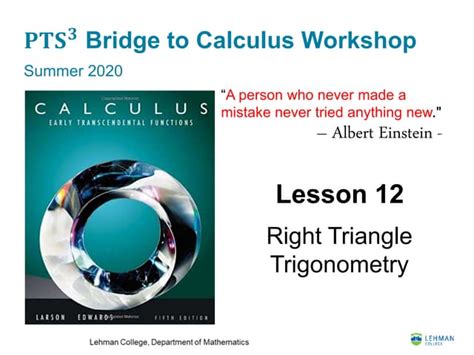 Lesson 12 Right Triangle Trigonometry Pptx