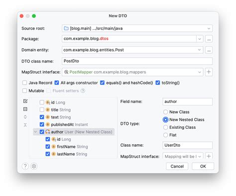 Use DTOs And MapStruct Mappers In IntelliJ IDEA Most Efficiently JPA