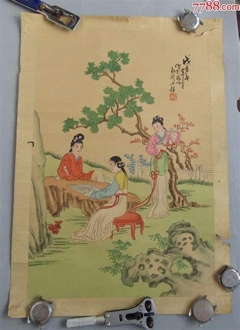 八十年代福州绢画 价格450元 Se91886874 人物国画原作 零售 7788收藏收藏热线