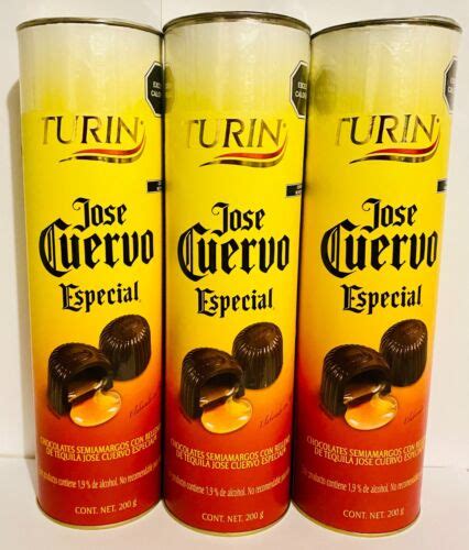 3 Turin Jose Cuervo Chocolate Liqueur Premium Liquor Filled Chocolates