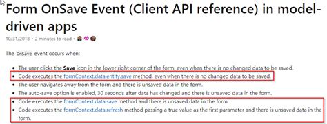 When Would Onsave Form Event Occur In Model Driven Apps It Aint Boring