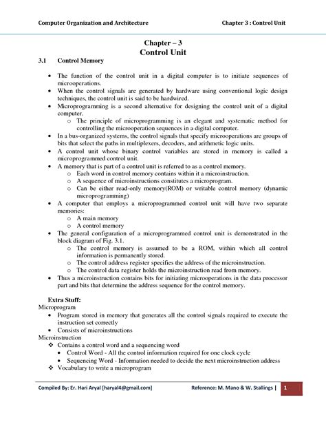 SOLUTION Chapter3 Control Unit Studypool