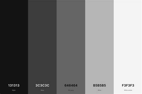 25 Best Black Color Palettes With Names And Hex Codes In 2024 Black Color Palette Photoshop