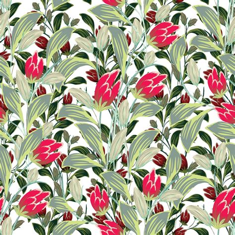 Modern Abstract Organic Floral Repeat Pattern Design 2140800 Vector Art