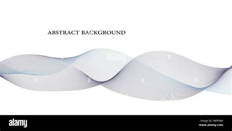 Abstract Flowing Wave Curves With Soft Gradients Minimalist Vector Art In Light Blue And Gray