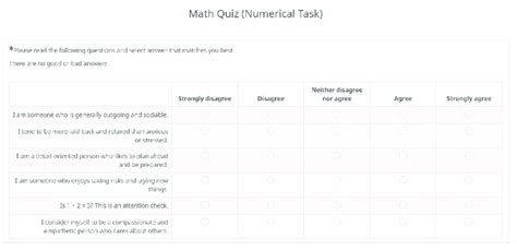 Math Quiznumerical Task Download Scientific Diagram