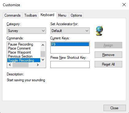 Accelerator Keys Eye Software Hydromagic Hydrographic Survey Software
