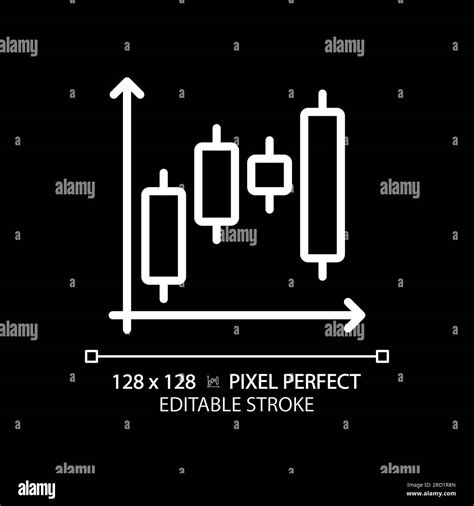 Candlestick Chart White Linear Icon For Dark Theme Stock Vector Image And Art Alamy