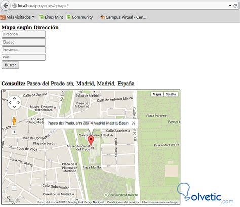 Google Maps API Mostrar localización en mi web con PHP Solvetic