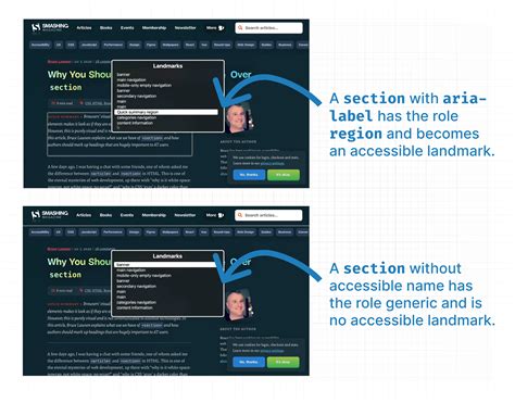 A Section Without An Accessible Name Is Nothing But A Div Stefan Judis Web Development