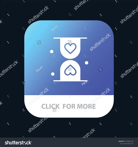 Heart Hourglass Glass Hour Waiting Mobile Stock Vector Royalty Free 1472063150 Shutterstock