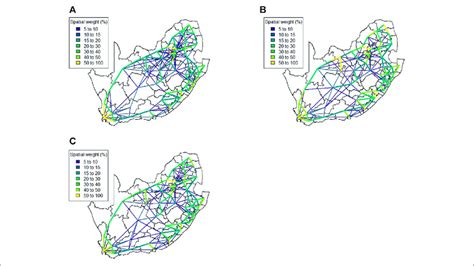 Method 2 Spatial Weight Matrix Entries Weights 5 Not Shown A Download Scientific Diagram