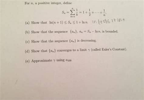solved for n a positive integer define s n sigma n k