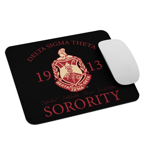 Delta Sigma Theta Classic Delta Mouse Pad Aandw Greek Shop