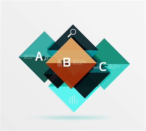 Premium Vector Glossy Squares With Text Abstract Geometric Design Concept Vector Template