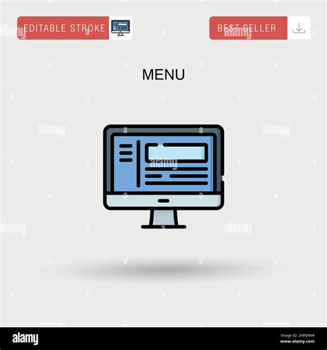 Menu Simple Vector Icon Stock Vector Image Art Alamy