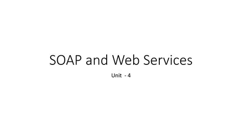 Soap And Web Services Ppt