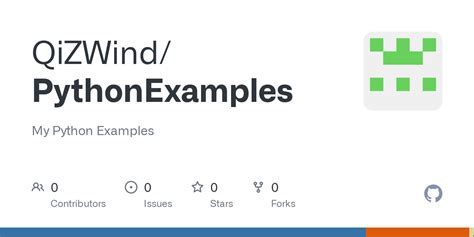 GitHub QiZWind PythonExamples My Python Examples