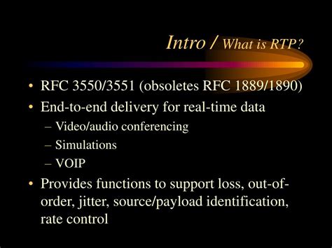 Ppt Rtp Real Time Transport Protocol Powerpoint Presentation Free Download Id 7069519