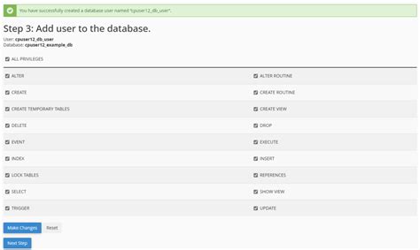 Mysql In Cpanel Create Users Privileges Databases And Backup