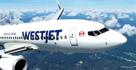 Westjet 2018 Livery C Gwcm Pmdg B737 700 For Microsoft Flight