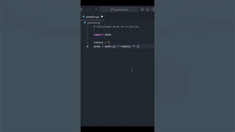 Calculate Area Of A Circle Python Pythonprogrammingcodinglearnpython Pythonforbeginners