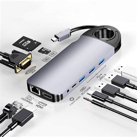 Hub Para Usb C En Tipo C Multipuerto Adaptador Premium