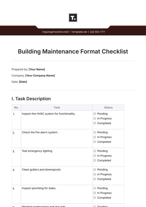 Free Machine Maintenance Checklist Template To Edit Online