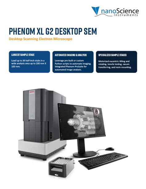 Phenom Xl G2 Desktop Sem Nanoscience Instruments