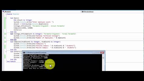 Visual Basic Passing Two Parameters Youtube