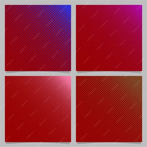 Free Vector Geometrical Abstract Halftone Dot Pattern Background Set Squared Vector Brochure