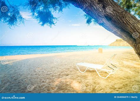 Romantic Beach At Greek Island Stock Image Image Of Beautiful Greece