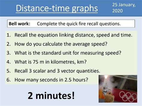 Gcse Physics Distance Time Graphs Unit 5 6 1 4 Aqa 9 1 Teaching Resources