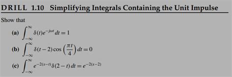 Solved Drill 110 Simplifying Integrals Containing The Unit