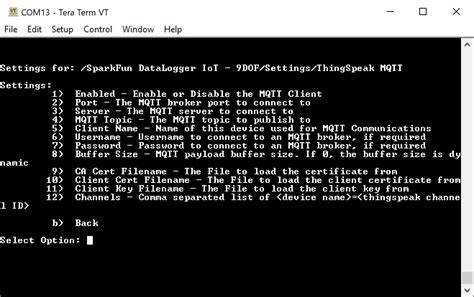Configuration Sparkfun Datalogger Iot Hookup Guide
